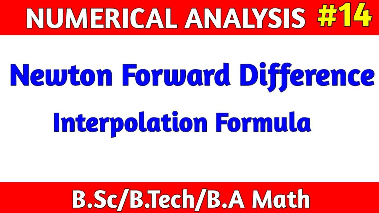 Newton Forward Difference Interpolation Formula In Hindi Youtube