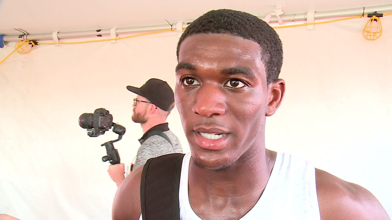 Wil London After Clinching A Spot in the 400M Finals - YouTube