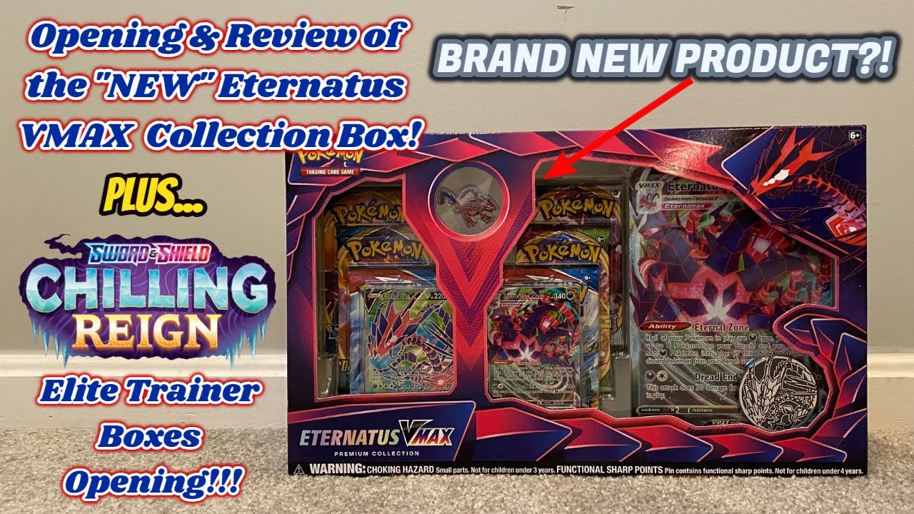 NEW Eternatus VMAX Collection Box Opening & Review + CHILLING REIGN ETB ...