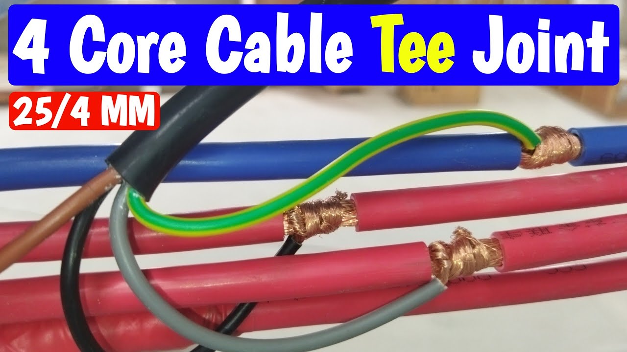 How to do Electrical Cable Tee Joint | Electric Tee connection with 25 ...