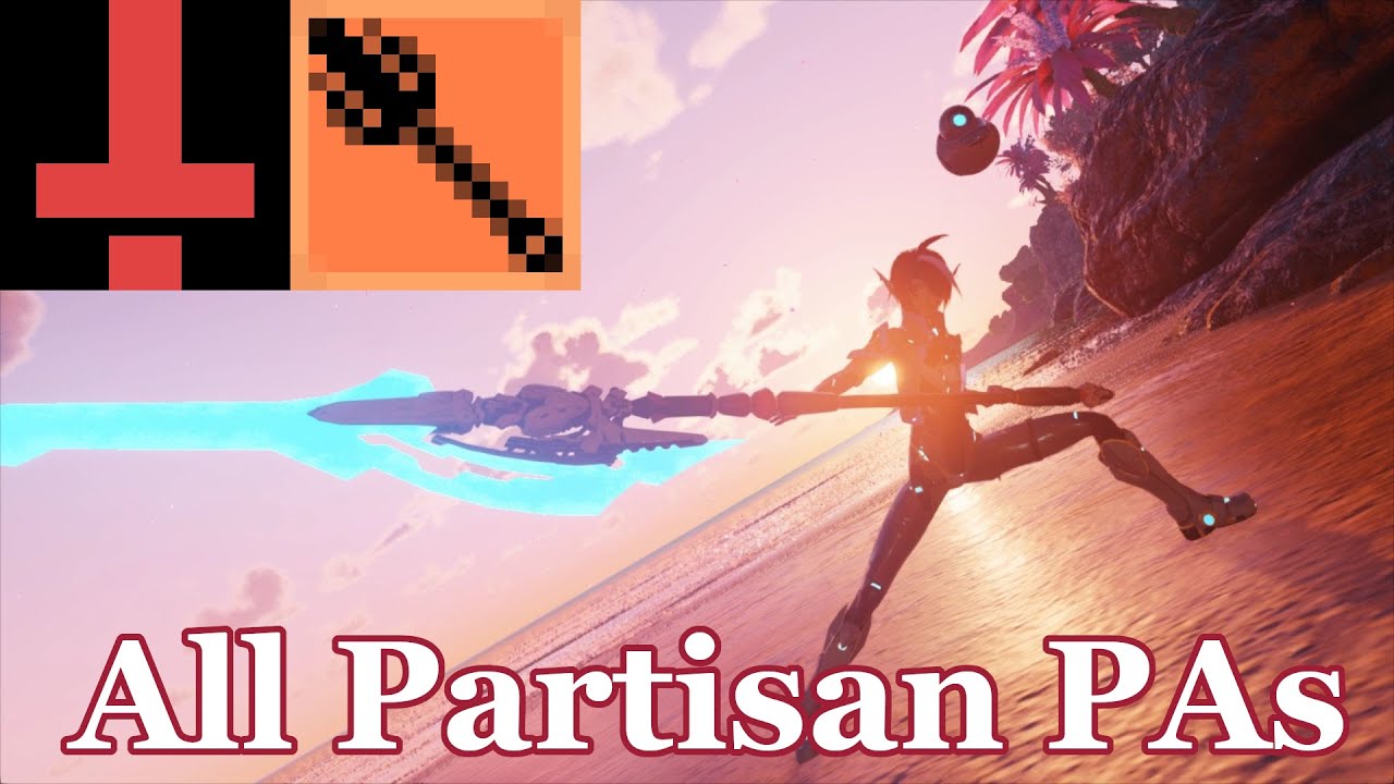 PSO2 NGS - Partisan Moveset and Photon Arts - YouTube