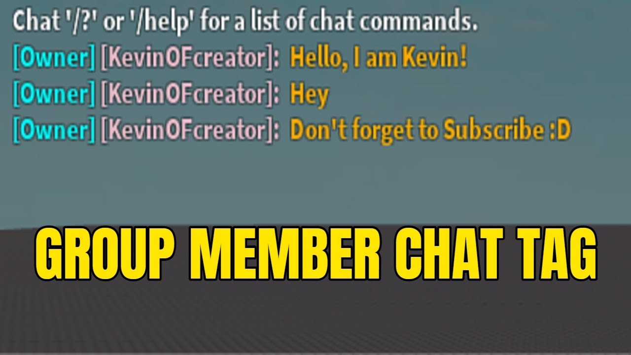 How to make a Group member chat tag | ROBLOX Studio - YouTube