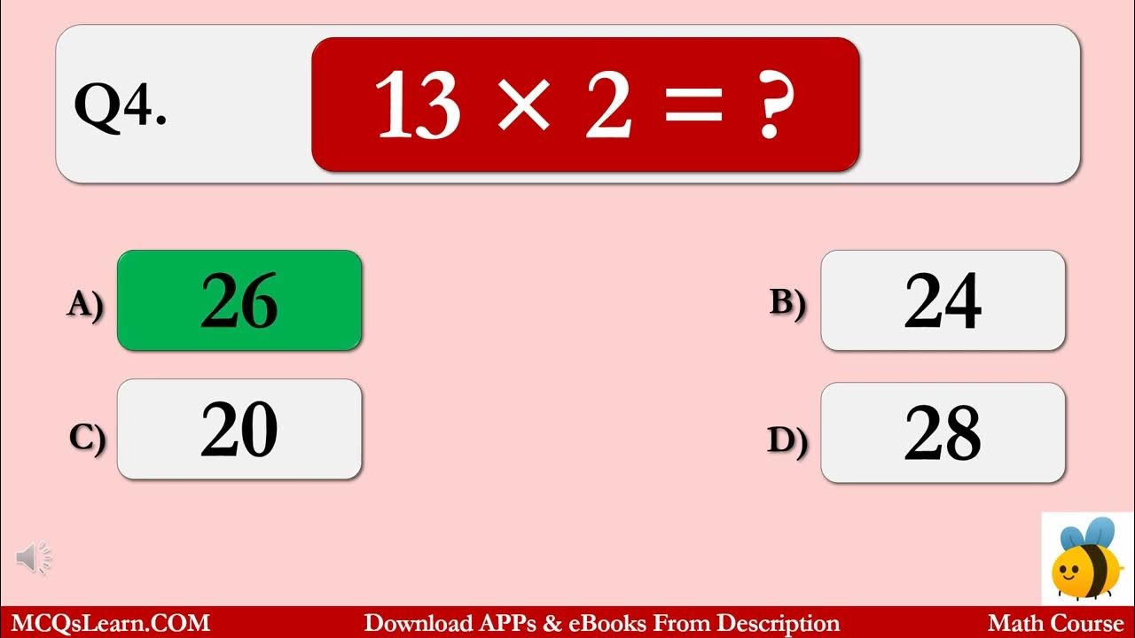 Maths Quiz: Class 3 | Multiplication Table: 13 Times | Grade 3 Maths ...
