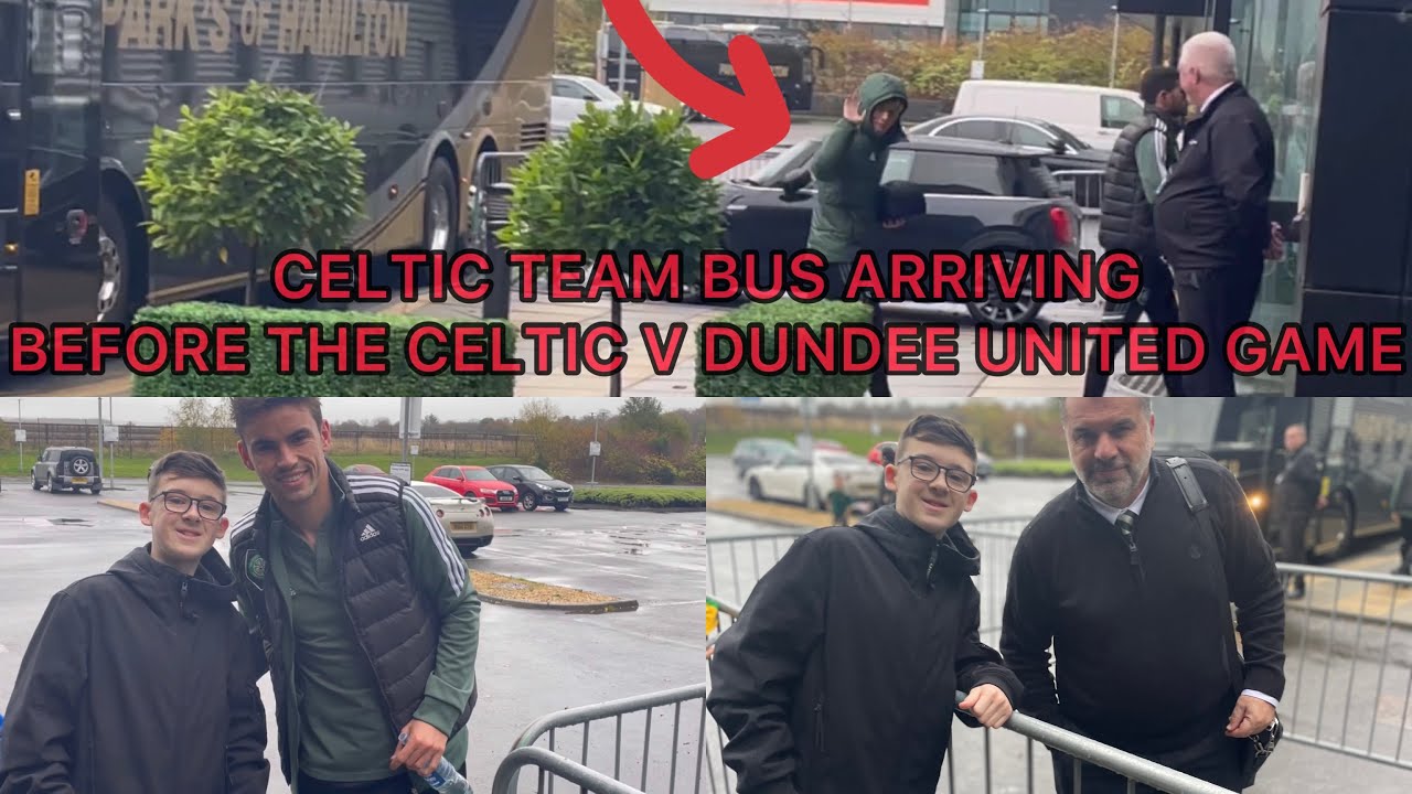CELTIC TEAM BUS ARRIVING BEFORE THE CELTIC V DUNDEE UNITED GAME ...