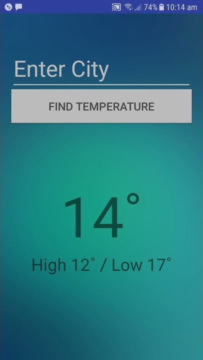 Finding Temperature Android Application using Java & XML | Android Studio - YouTube