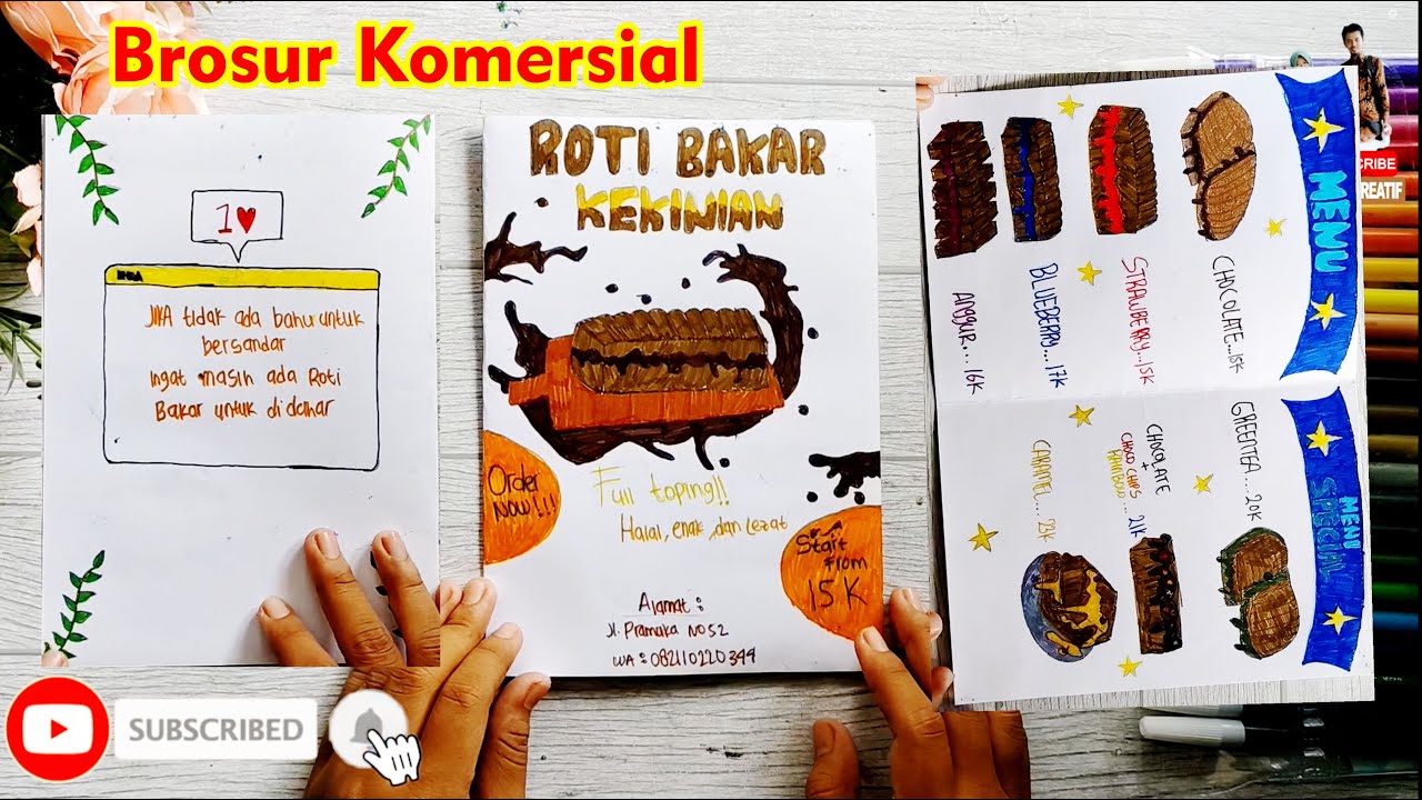 Cara Membuat Brosur Komersial Roti Bakar II Contoh Reklame Komersial ...