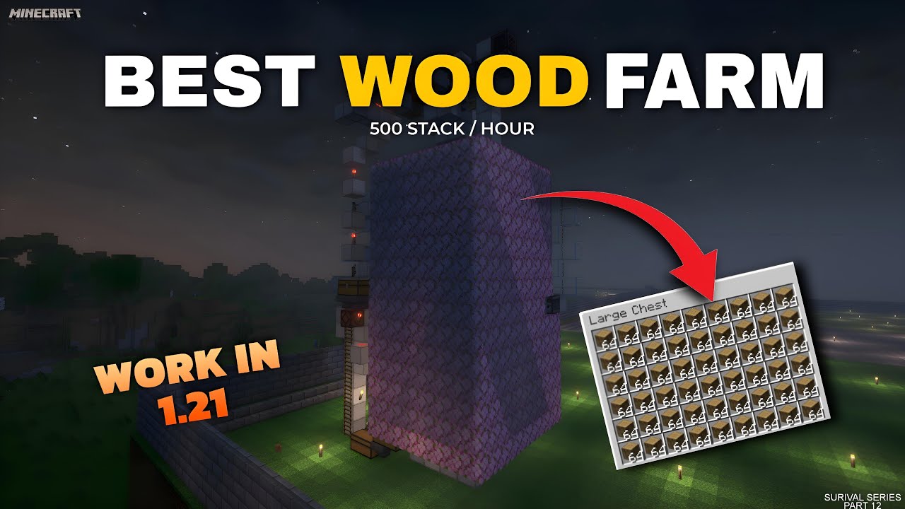 The Easy Way to FARM WOOD FAST in Minecraft Survival Without Wasting ...