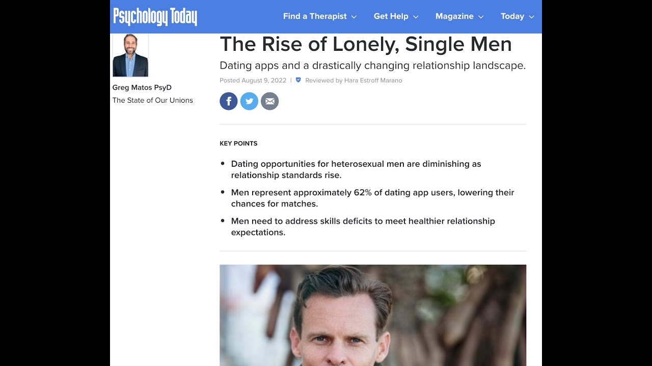 The RISE of Lonely Single Men? - YouTube