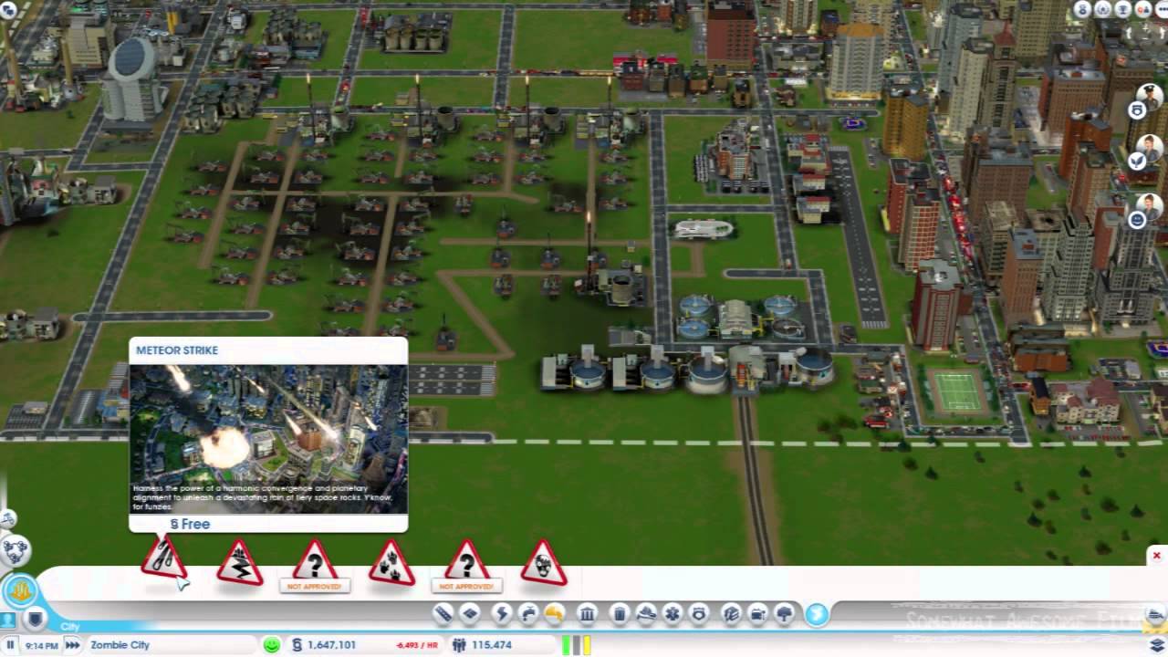 SimCity Unlock Meteor Strike Disaster - YouTube