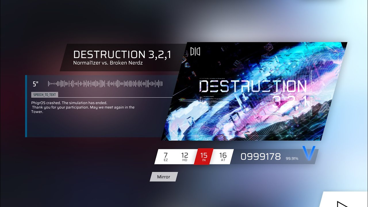DESTRUCTION 321 phigros IN - YouTube