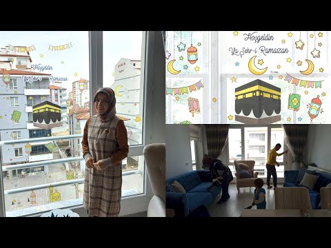 RAMAZAN HAZIRLIĞI 🌙/ EVİMİZİ SÜSLEDİK 🥰/ Temizlik Vlog 🫧