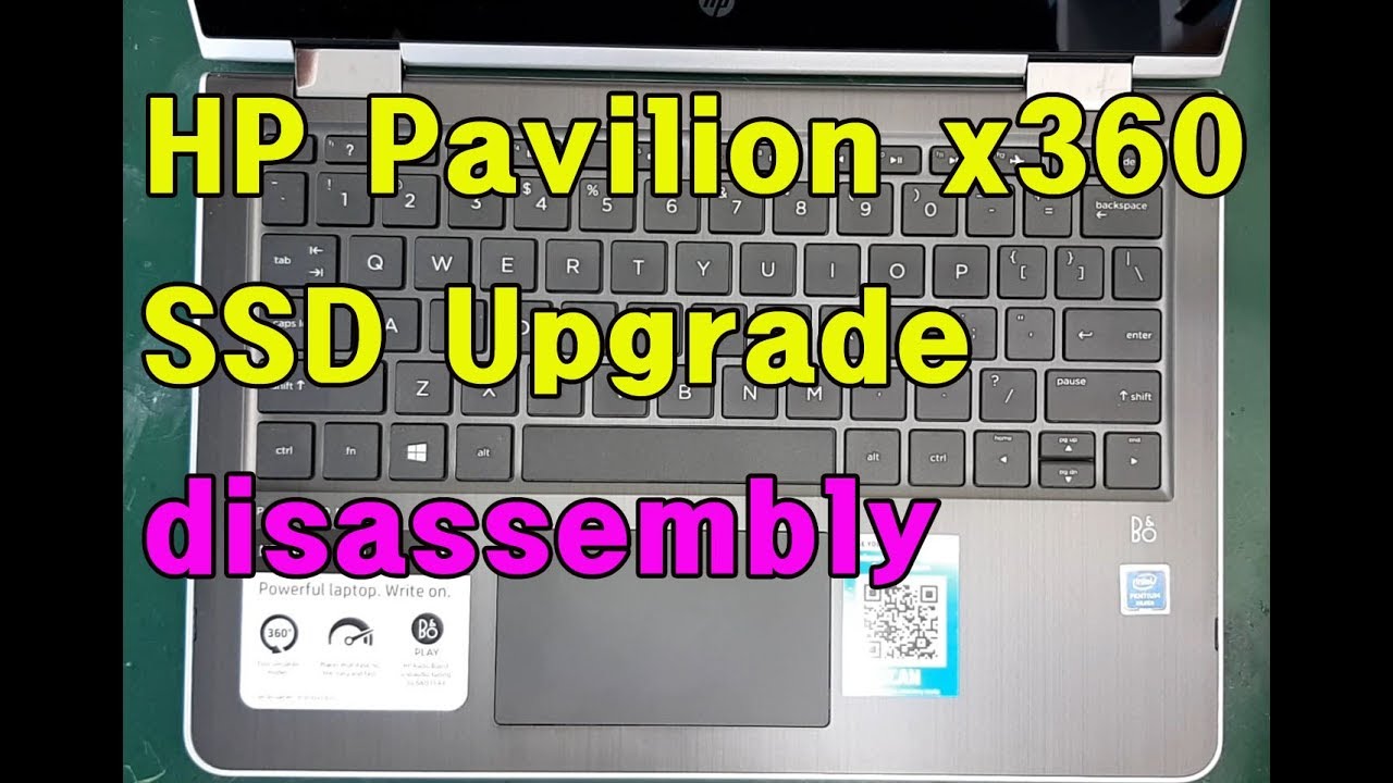 HP Pavilion x360 SSD Uparade disassembly x360 11m-ad113dx 수리맨 - YouTube