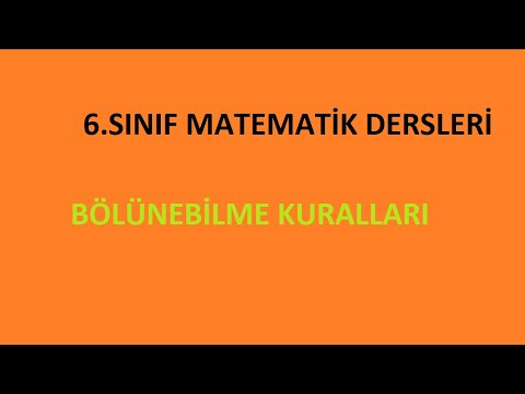 Bölünebilme Kuralları - 6.Sınıf Matematik Dersleri