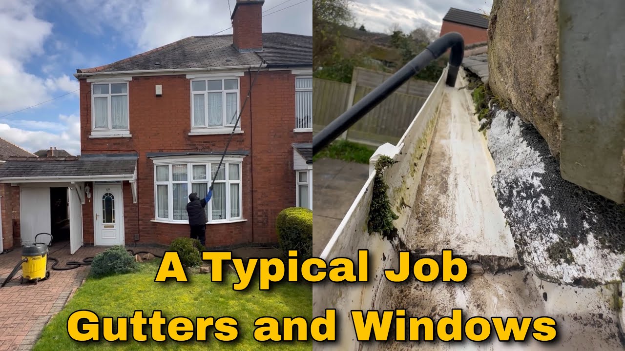 A Typical job, Gutters and Windows | Window Cleaning Leicester - YouTube