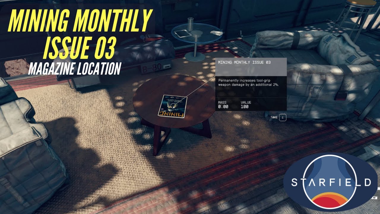 Where to find the Mining Monthly Issue 03 Magazine | Starfield - YouTube