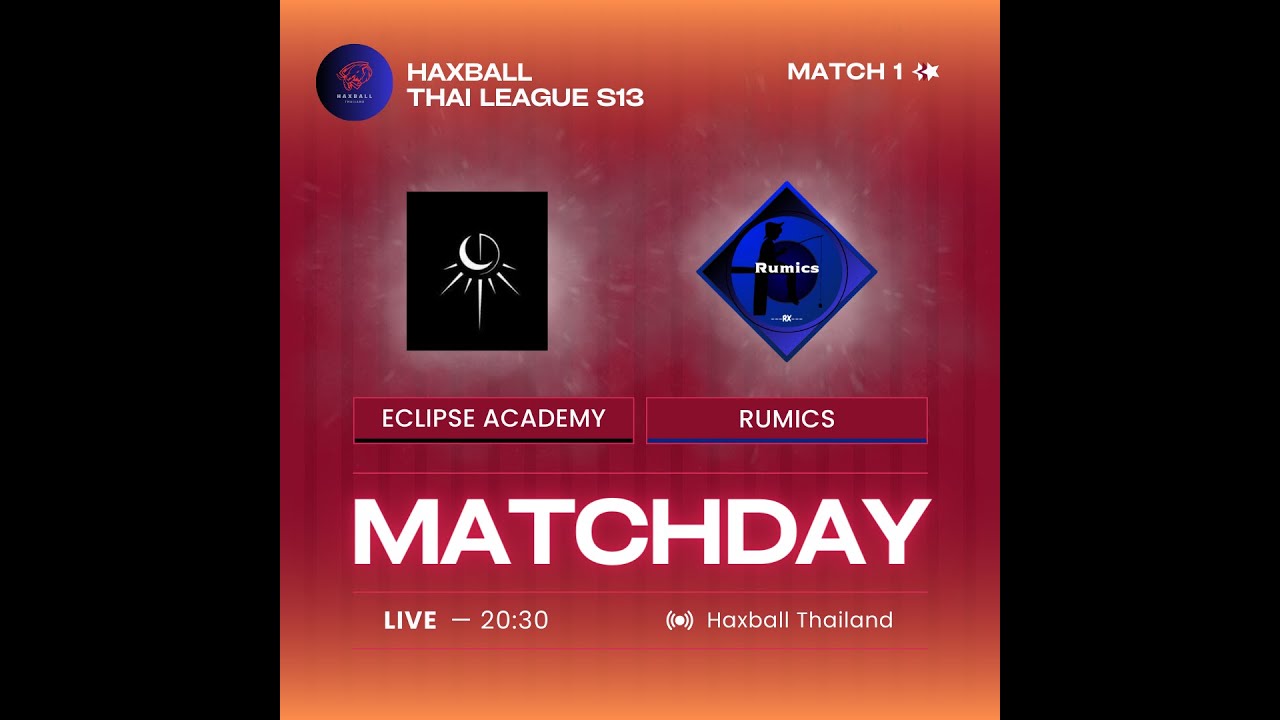 Haxball Thai League S13 (Matchday-1) Eclipse Academy - Rumics - YouTube