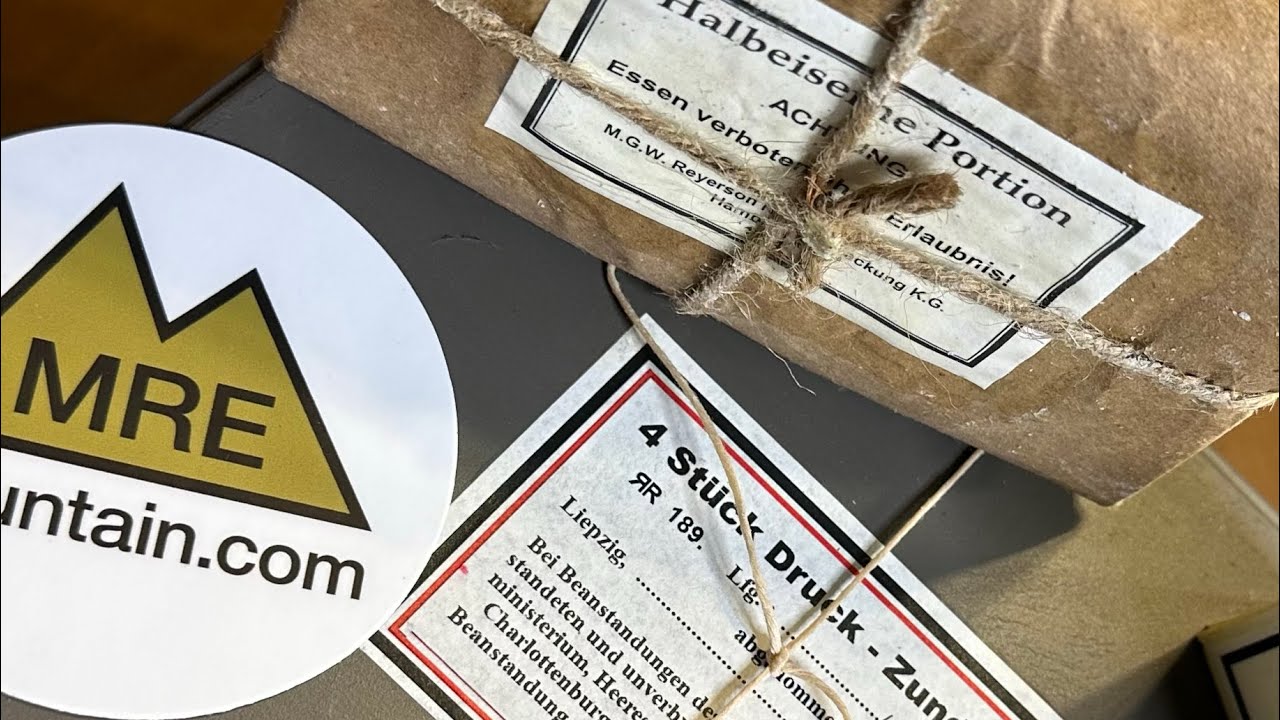 WWII repro rations from MRE Mountain - YouTube