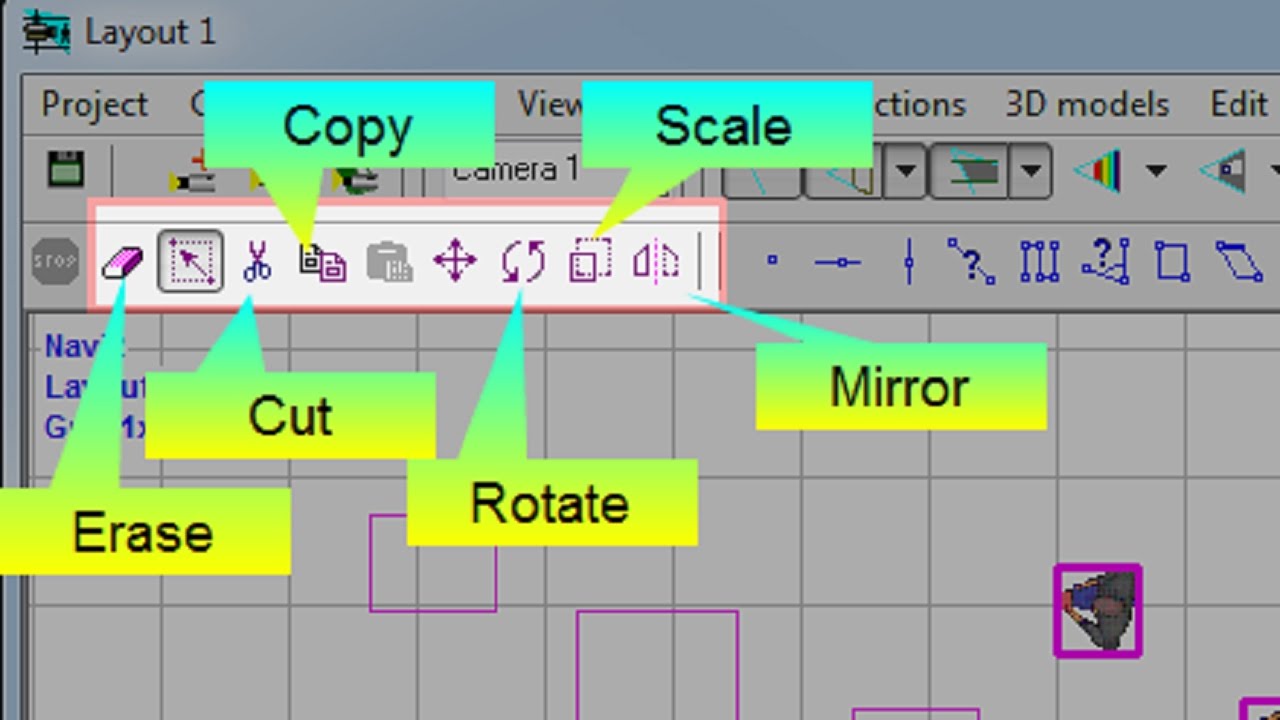 CCTV design with VideoCAD. Selecting objects. Video tutorial. Lesson 9 ...