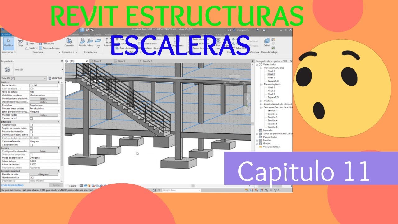 como crear ESCALERAS ESTRUCTURALES CON REVIT CAP11 - YouTube