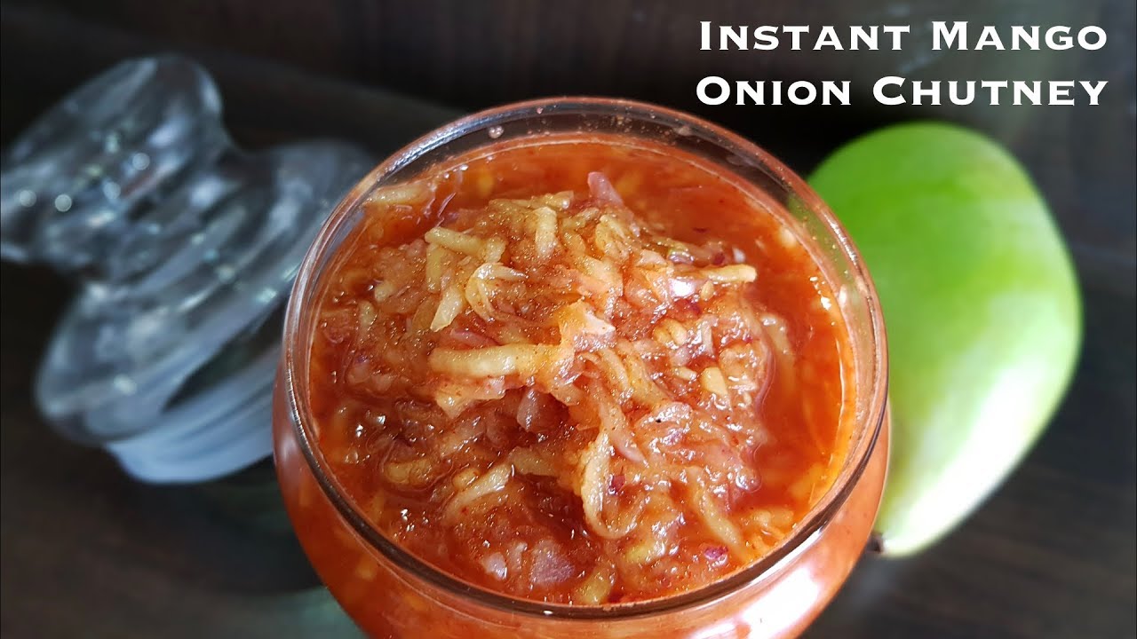 Instant Mango Onion Chutney | झटपट बनाये कच्चे आम और प्याज़ की चटनी ...