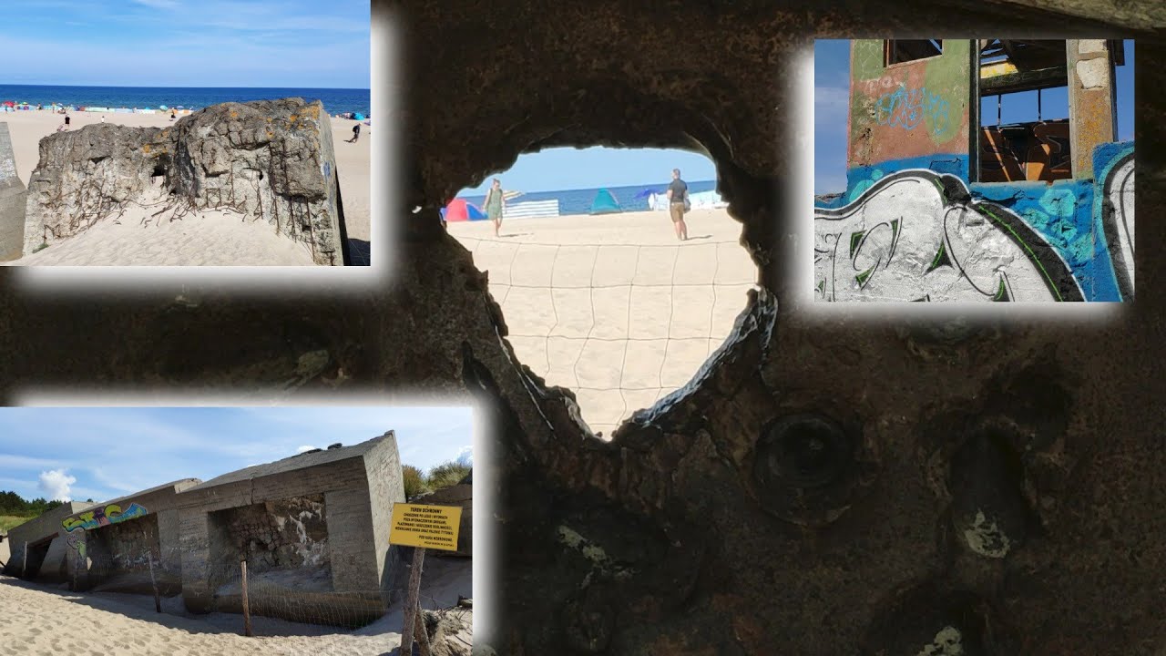 Bobolin - Bunkry na plaży oraz działobitnie - YouTube