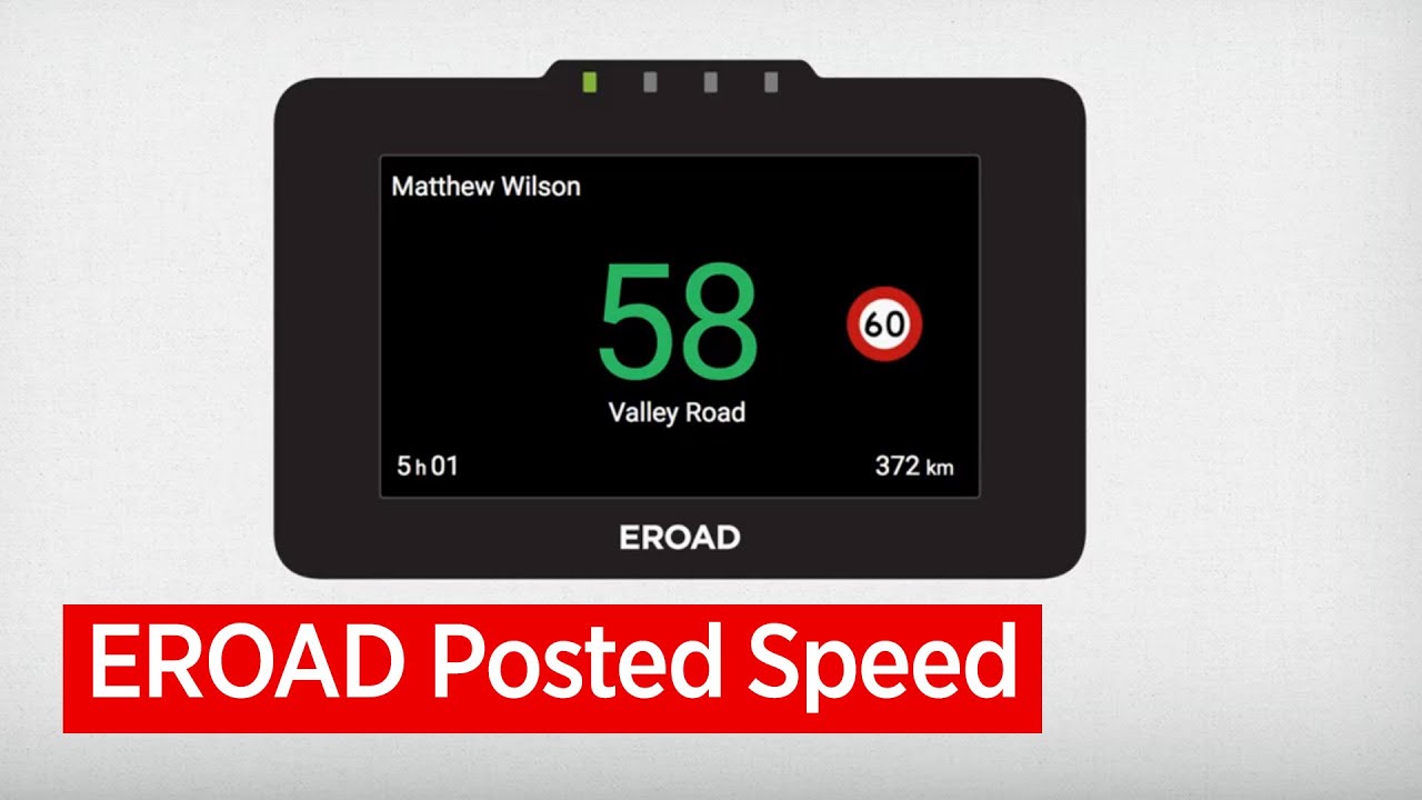 How EROAD Posted Speed works (Australia) - YouTube