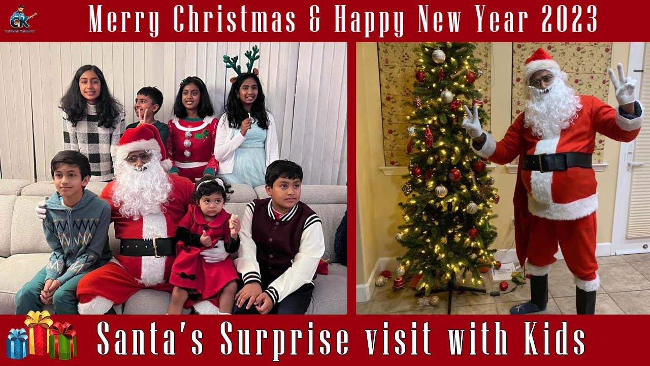 SANTA CLAUS SURPRISE VISIT TO KIDS | California #merrychristmas # ...