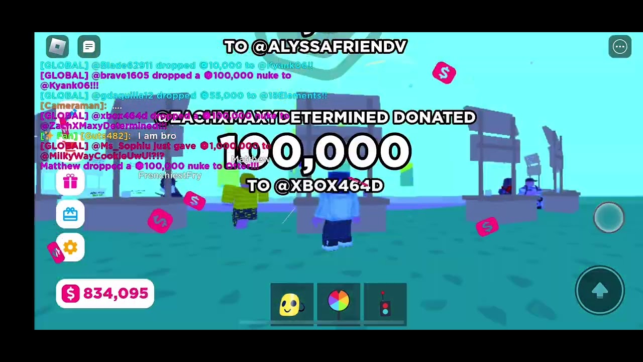 Roblox donate me (1.3M robux donated) - YouTube