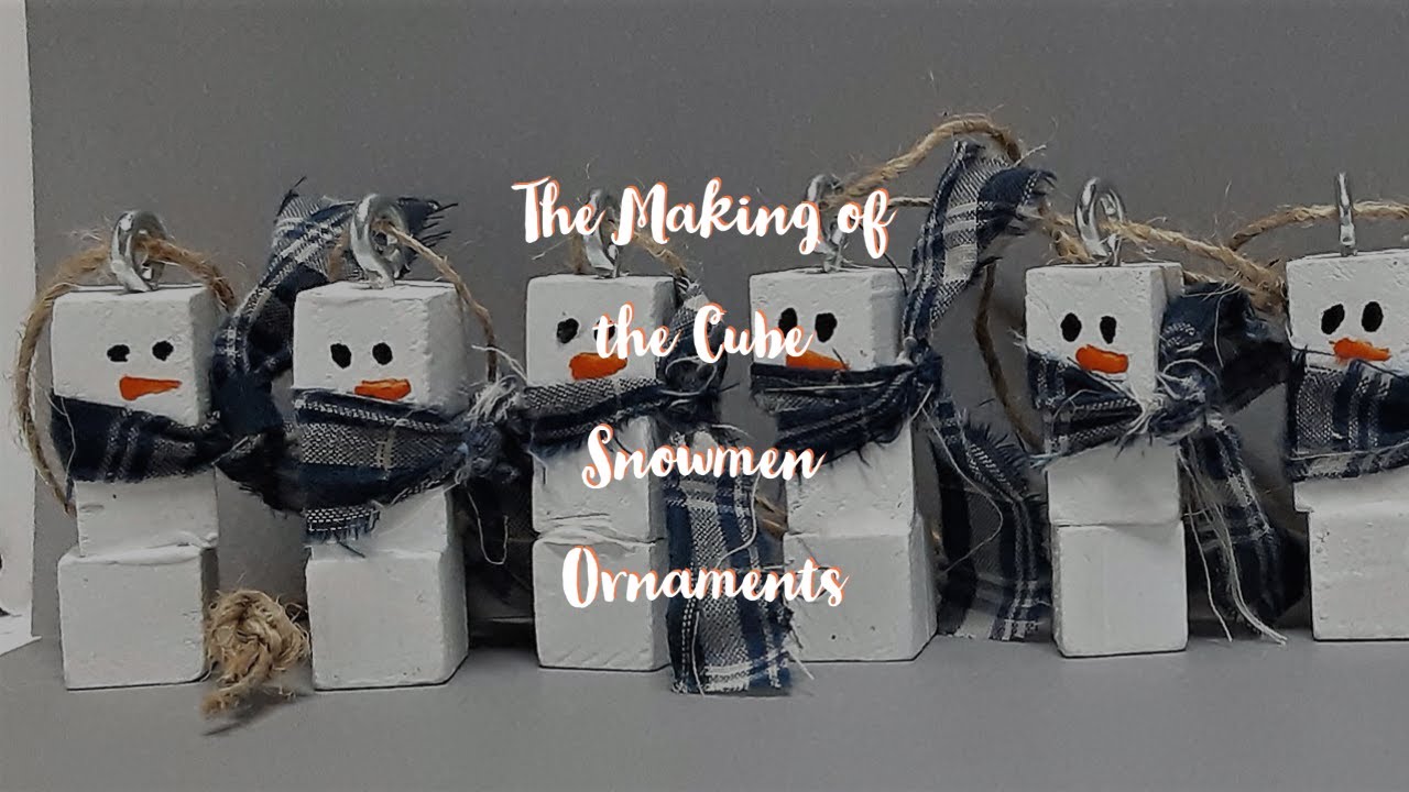 The making of the Cube Snowmen Ornaments - YouTube