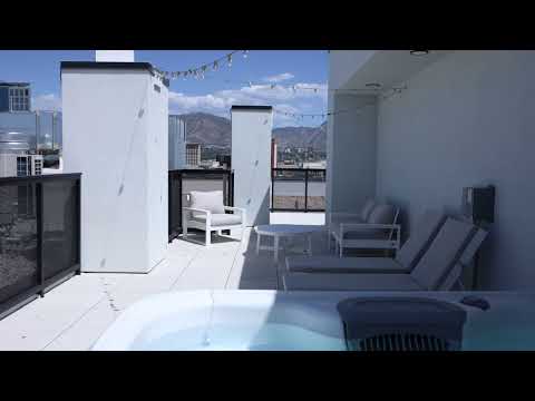 Placemakr Salt Lake City at Brix | Penthouse with Private Balcony, Hot Tub, & Mountain Views