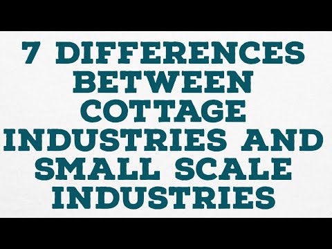 7 DIFFERENCES BETWEEN COTTAGE INDUSTRIES AND SMALL SCALE INDUSTRIES ...