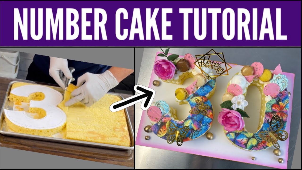 No Special Pan Required! Quick & Easy Number Cake Tutorial. New cake ...