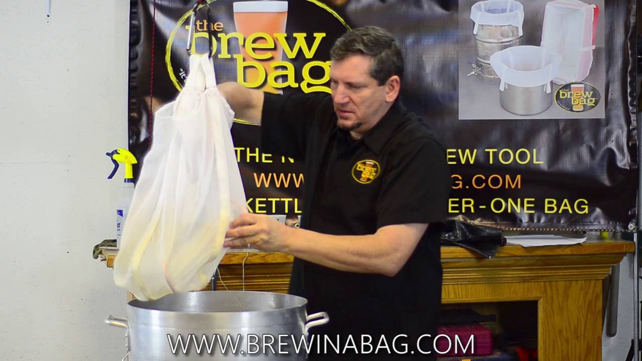 Using your grain bag as a hop bag - YouTube