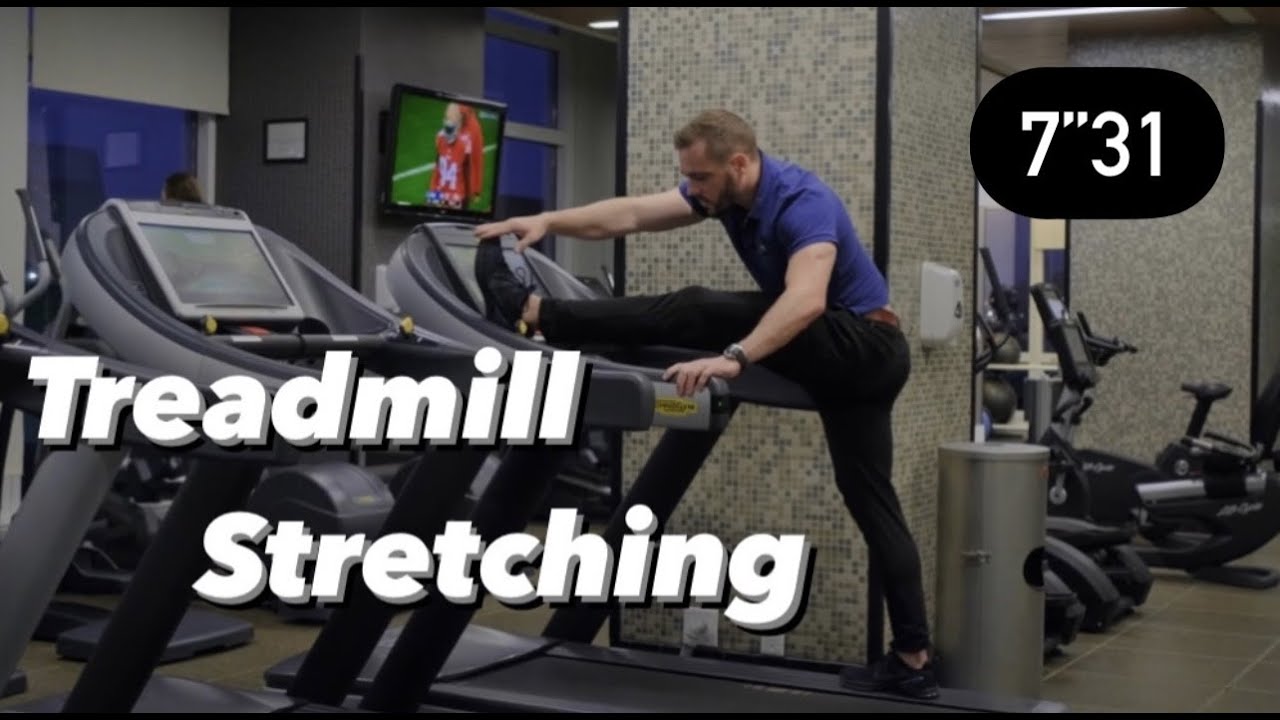 Treadmill Stretching Routine Before Running a Very Fast Mile - YouTube