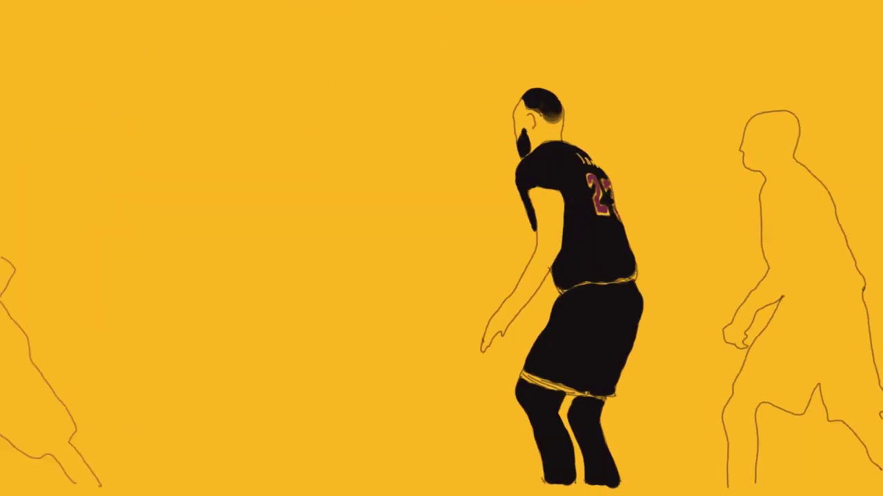 Rotoscope animation: LeBron James iconic block vs GSW - Game 7, NBA ...
