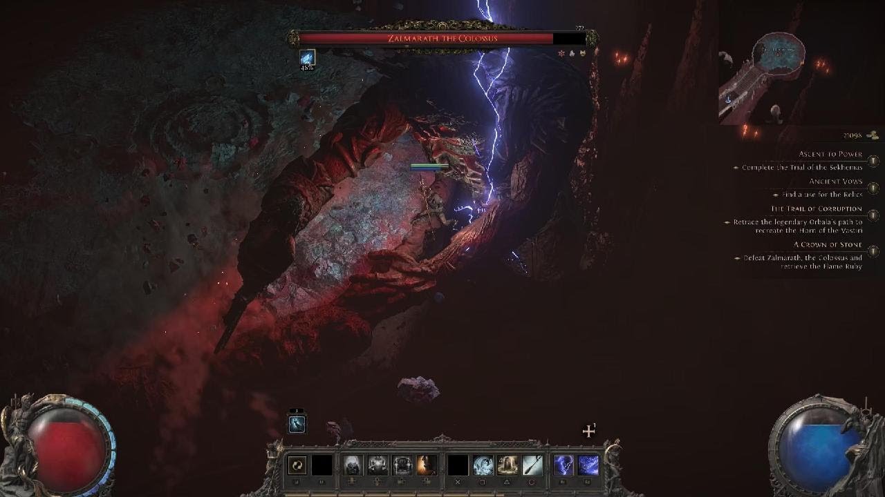 Path of Exile 2 - Zalmarath the Colossus Boss Fight - Solo Monk ...