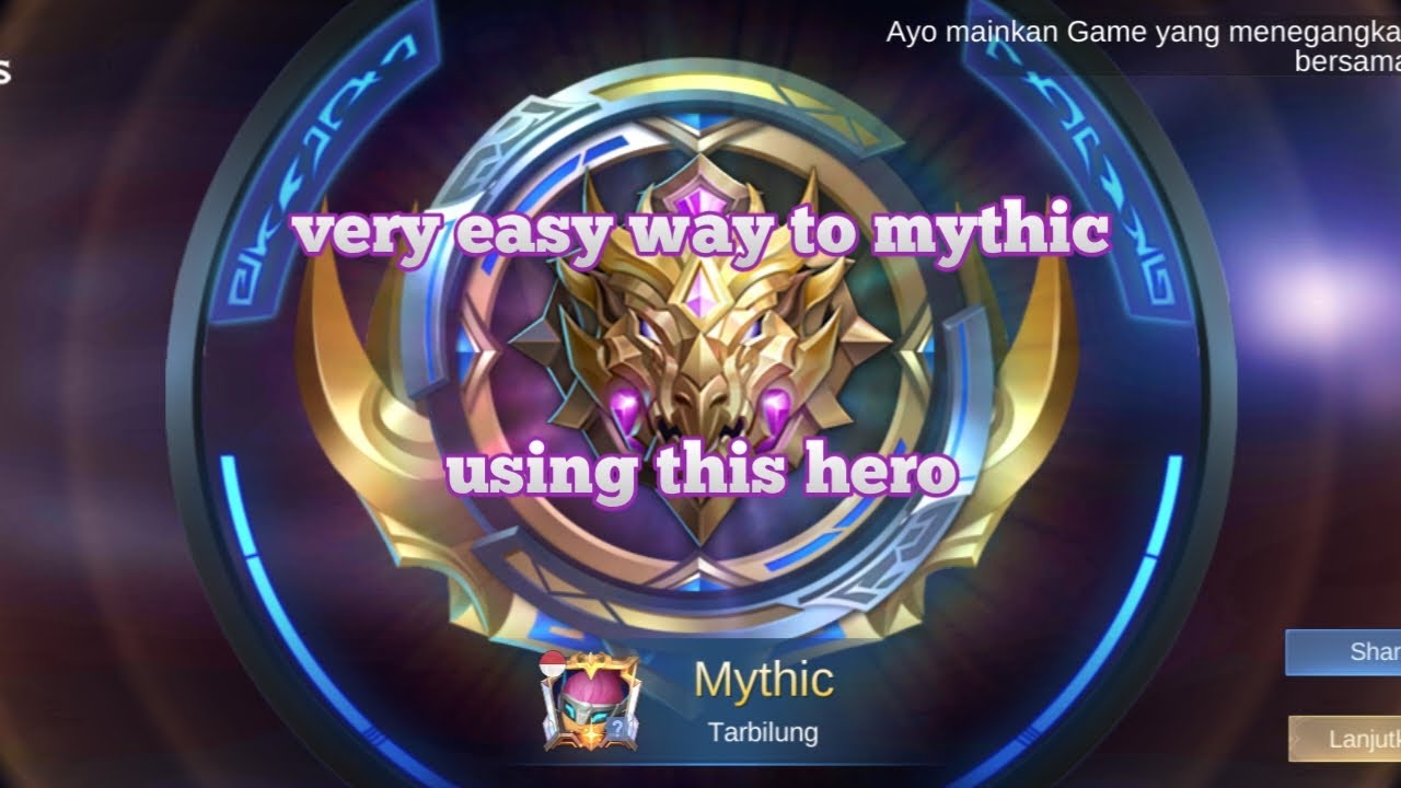 Very Easy way to Mythic using this Hero - Mobile Legends - YouTube