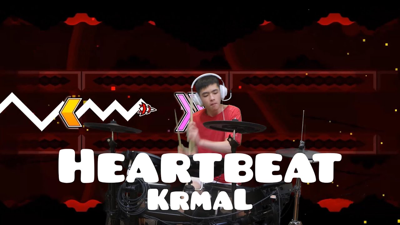 Heartbeat - KrmaL | Geometry Dash Drum Cover - YouTube
