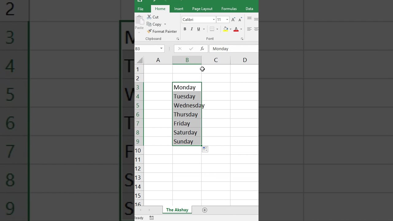 Autofill Weekdays In Excel YouTube Autofill Weekdays In Excel YouTube