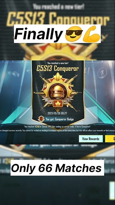 Finally BGMI C5S13 Conqueror ! 😎🔥#shorts #viral #conqueror #bgmi #igspidey @Ig Spidey143 - YouTube
