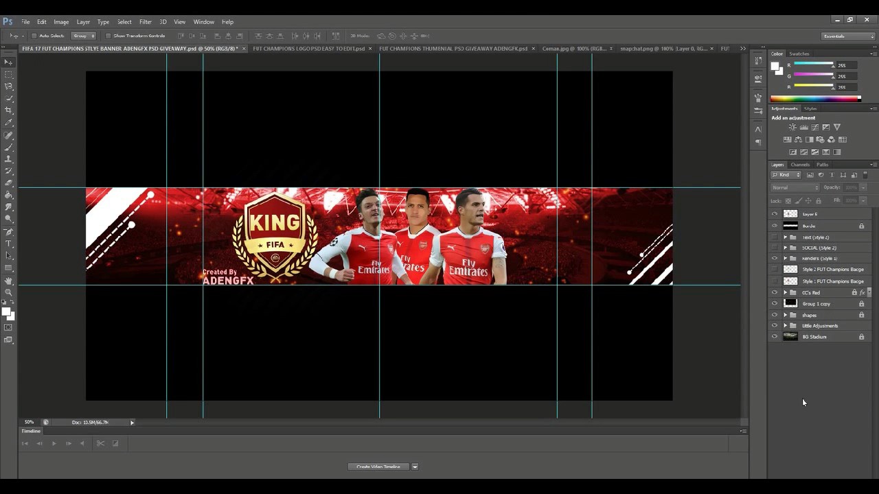 FIFA 17 FUT CHAMPIONS STYLE YOUTUBE BANNER PSD FREE DOWNLOAD (EASY TO ...