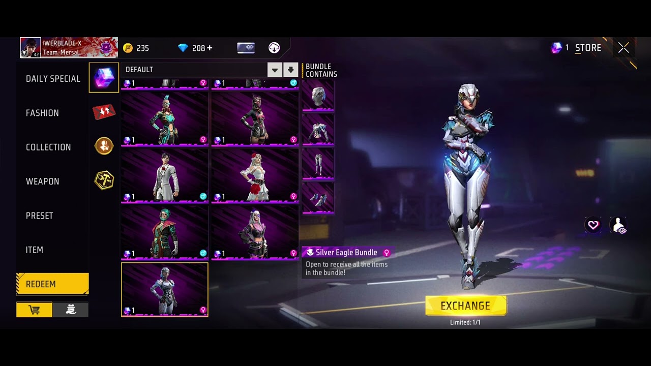 Free Fire - Silver Eagle Bundle - YouTube