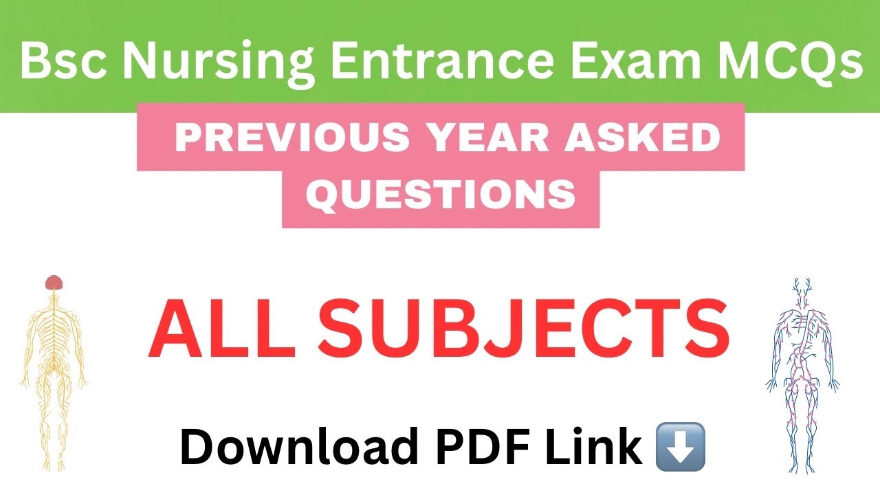 Bsc Nursing Entrance Exam Preview Year Questions 2025 PDF link - YouTube
