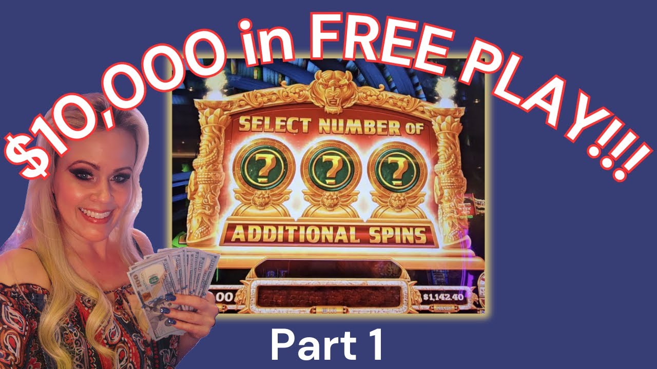 I Won $10,000 in FREE PLAY, Part 1! - YouTube
