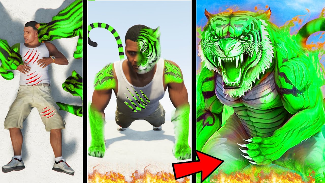 Franklin Bitten By Green Tigers To Become Green Tiger in GTA V ! GTA V ...