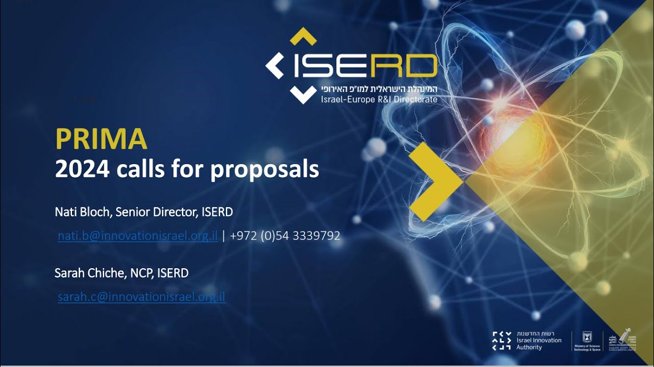 PRIMA – Funding Opportunities 2024 - YouTube