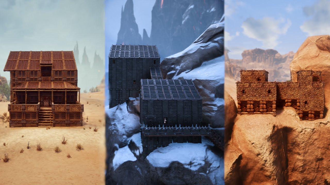 Conan Exiles: 3 Small Houses For Solo Players - Part 2 - YouTube