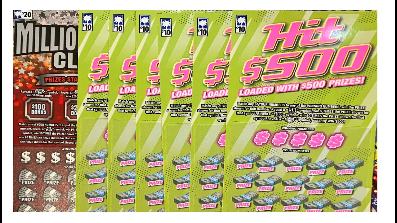 SC $10.00 New Hit 500 6-11 Scratch Off Lottery Tickets. - YouTube
