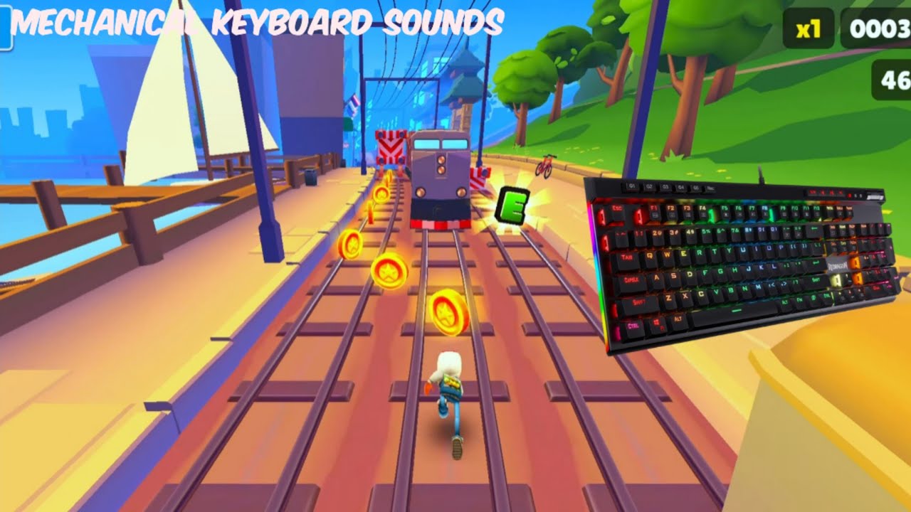 SUBWAY SURFERS (4k 60 FPS) Gameplay + Mechanical Keyboard ASMR! - YouTube
