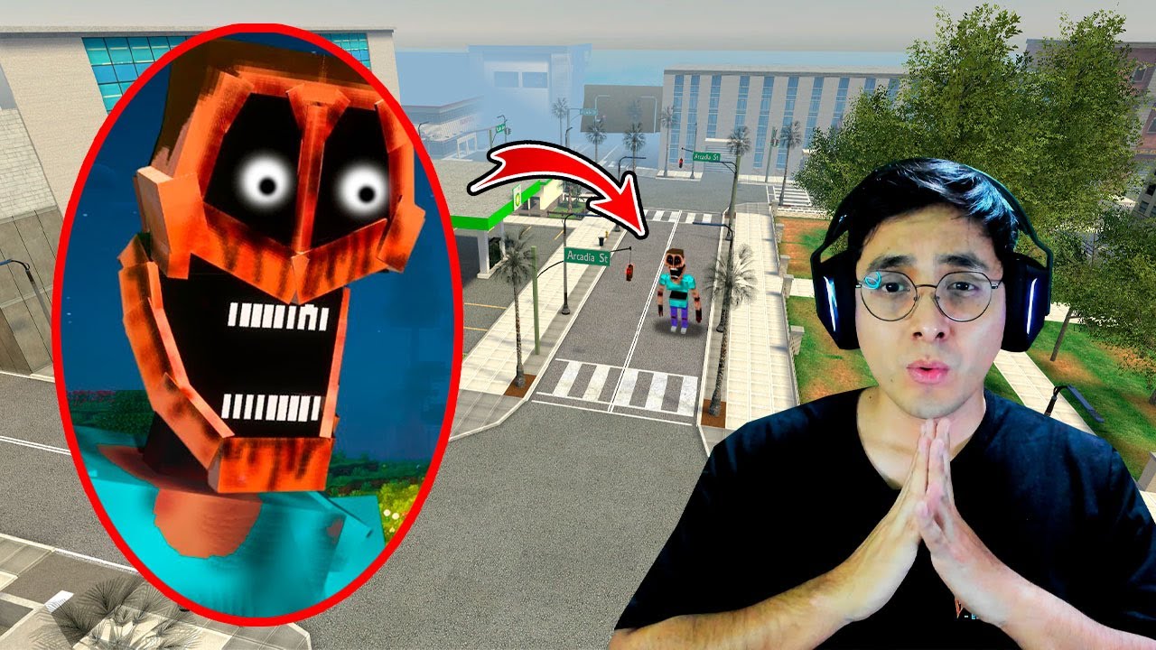 Un DRON capta a THE MIMICER STEVE en la ciudad (Garry's Mod) - YouTube